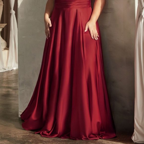 Cinderella | Dresses | New Long Off The Shoulder Sleeveless Aline Satin ...